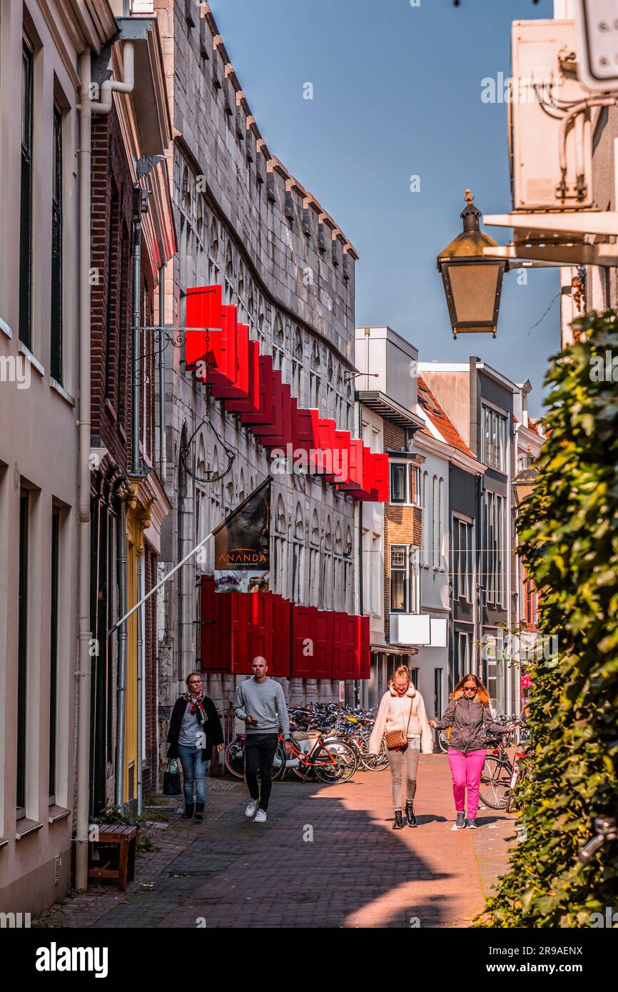 Utrecht, NL - OCT 9, 2021: Street view and traditional Dutch buildings ...
