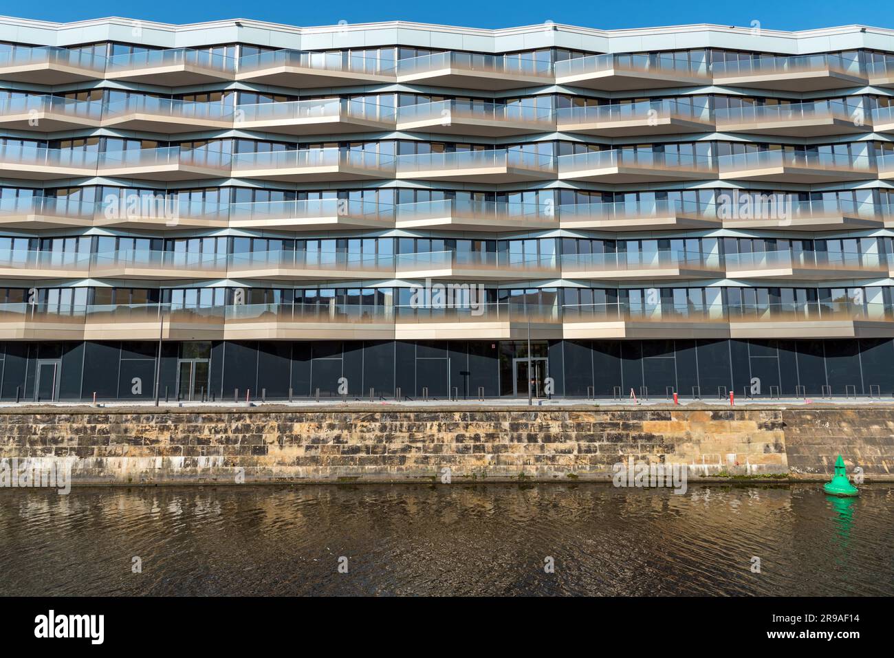New modern apartment building on the waterfront in Berlin Stock Photo ...