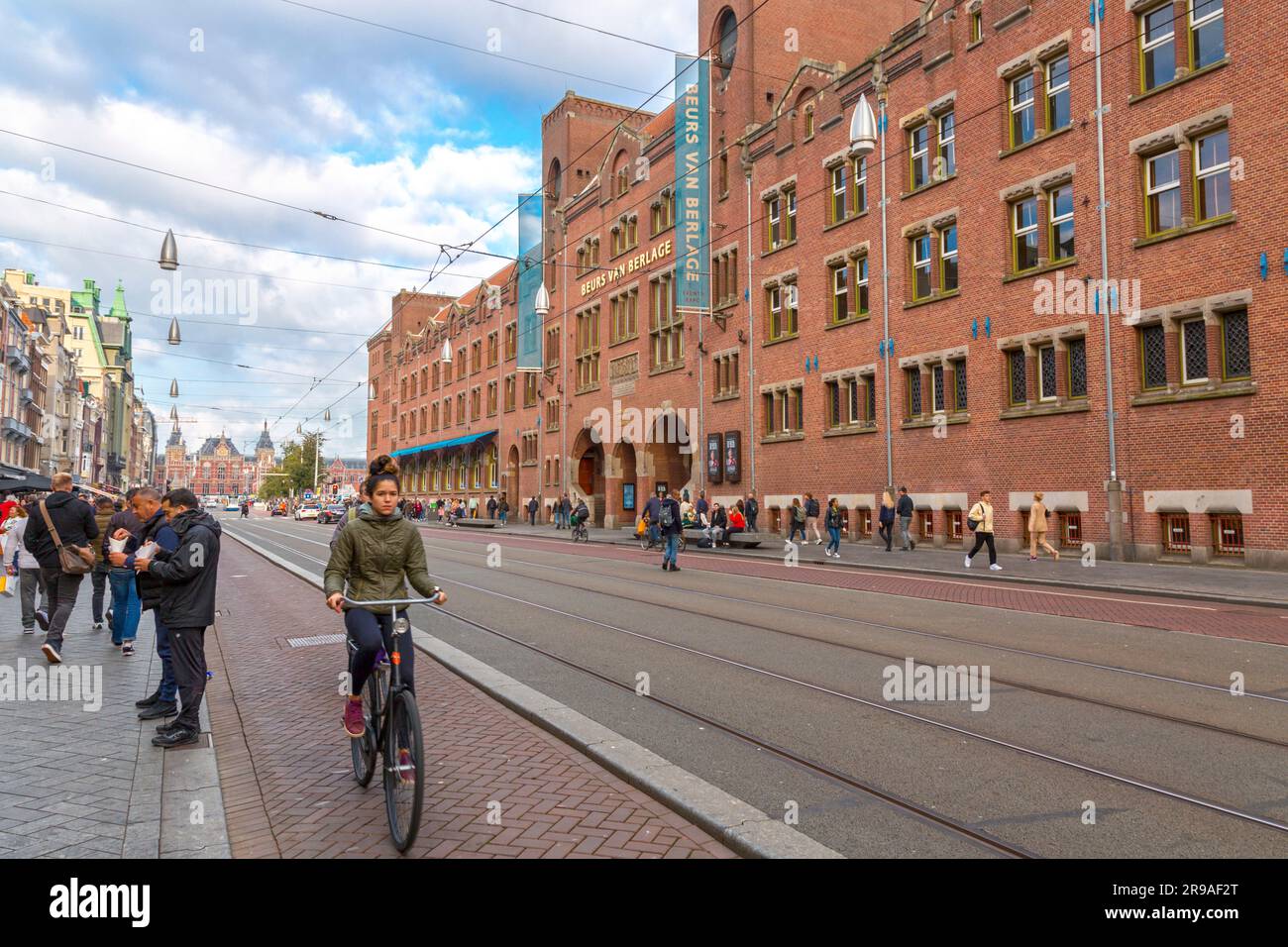 Amsterdam, NL - October 10, 2021: Exterior view of Beurs van Berlage ...