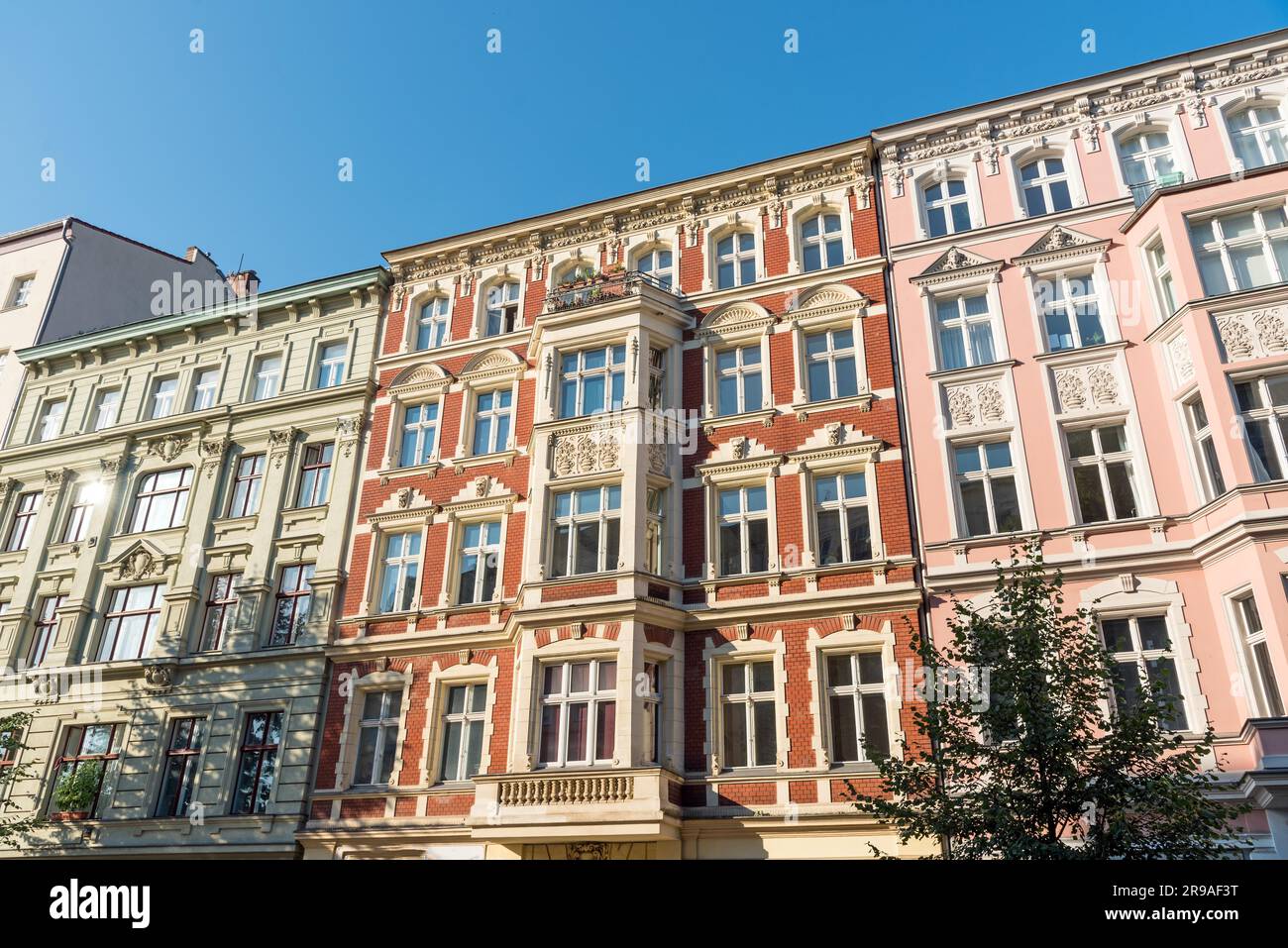 Beautiful renovated old buildings in Prenzlauer Berg in Berlin Stock ...