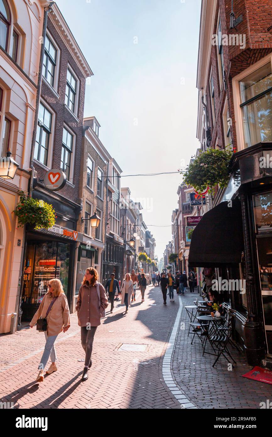 Utrecht, NL - OCT 9, 2021: Street view and traditional Dutch buildings ...