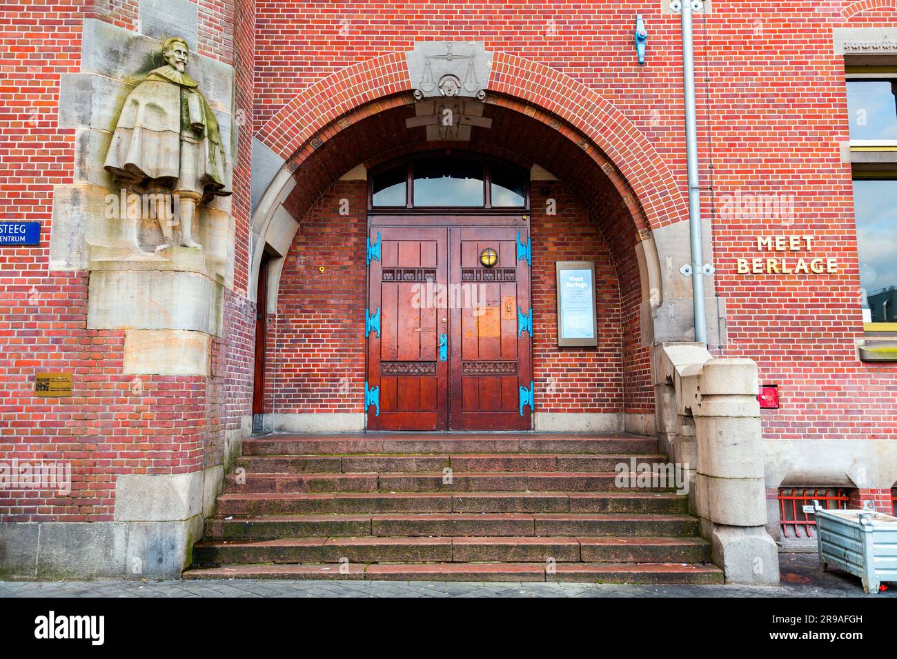 Amsterdam, NL - October 10, 2021: Exterior view of Beurs van Berlage ...