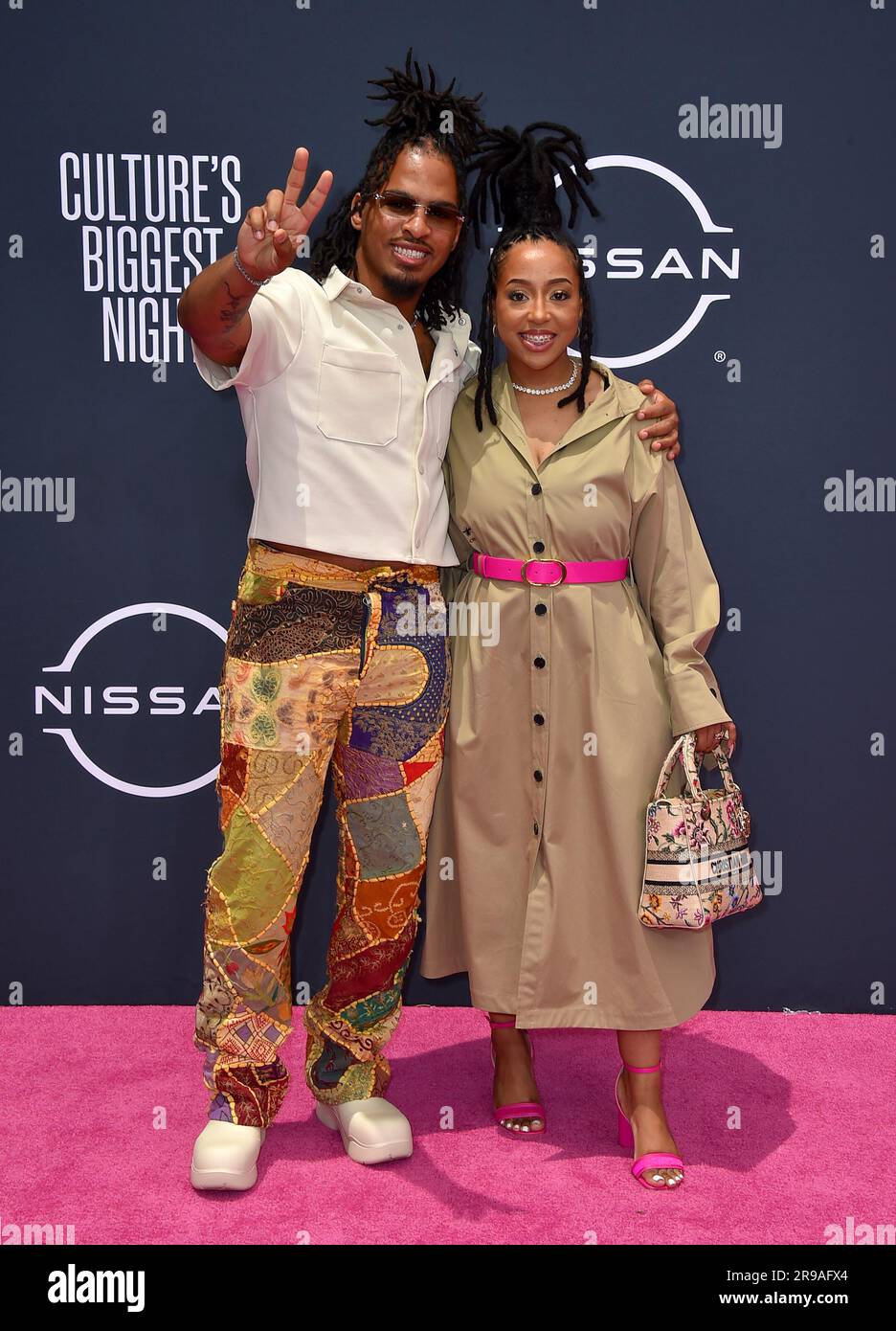 Keith Lee, left, and Ronnie Lee arrive at the BET Awards on Sunday ...