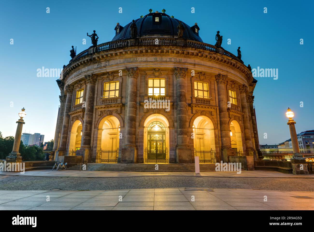 The Bode Museum on Museum Island in Berlin at dusk Stock Photo - Alamy