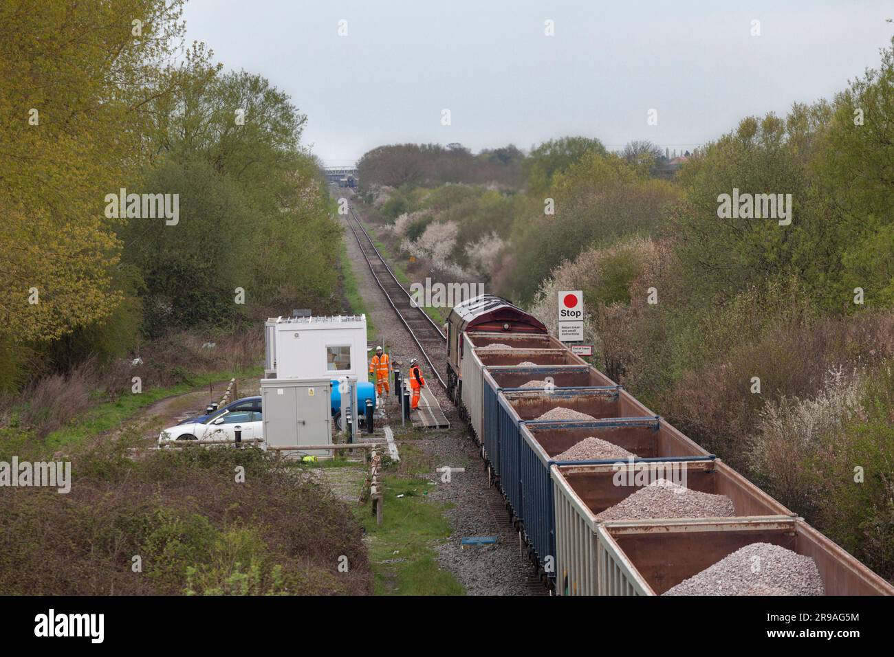 26/04/2023 Quainton railhead (HS2 aggregate terminal) DB Cargo rail ...