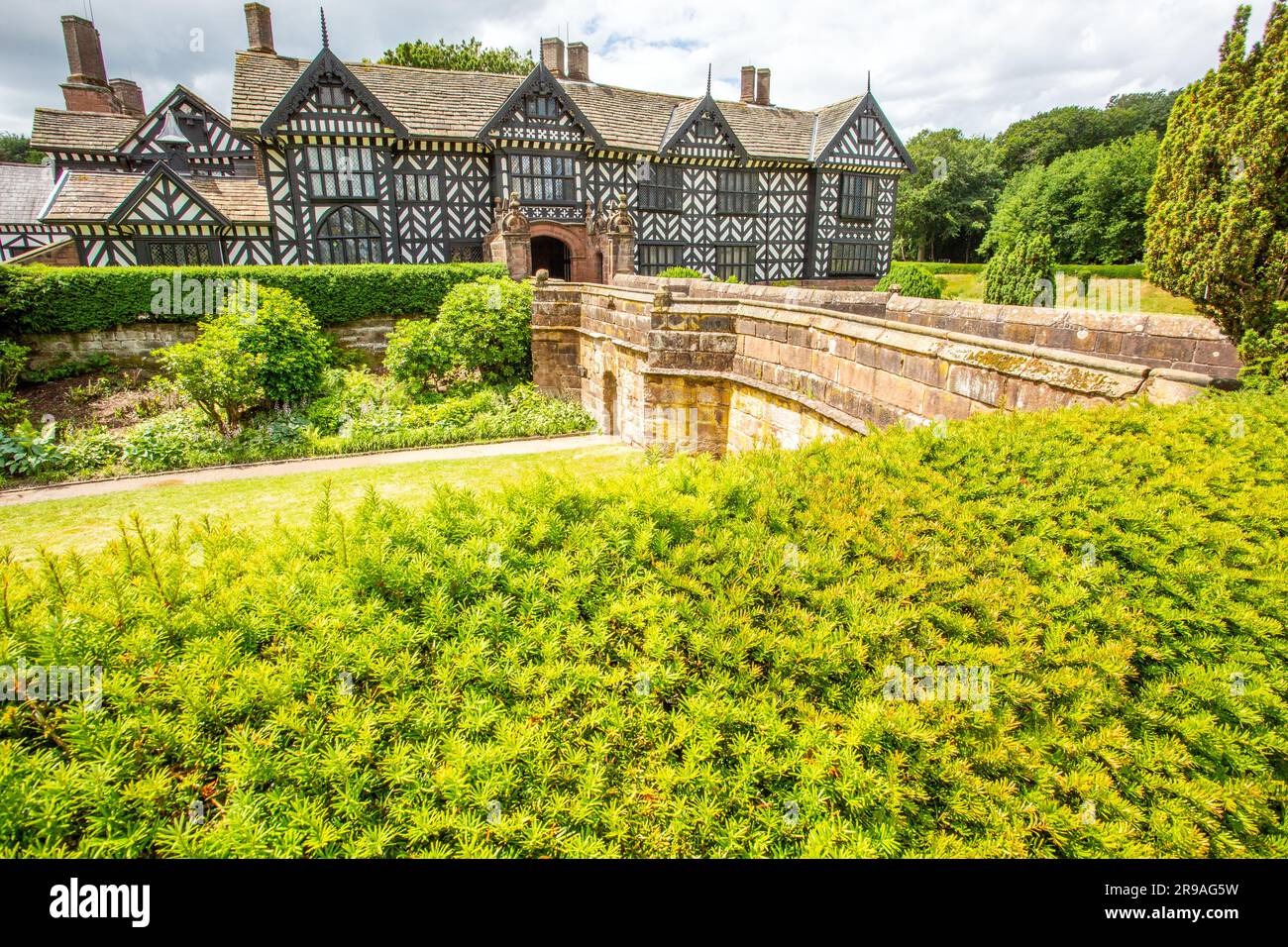 Speke Hall a wood framed wattle and daub Tudor manor house in Speke ...