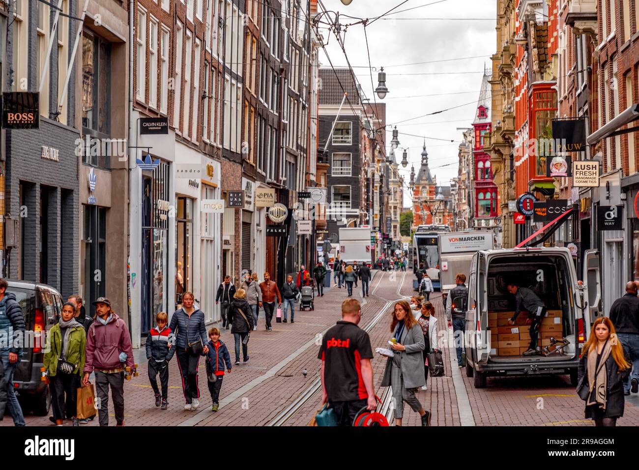 Amsterdam, the Netherlands - October 14, 2021: Street view and generic ...