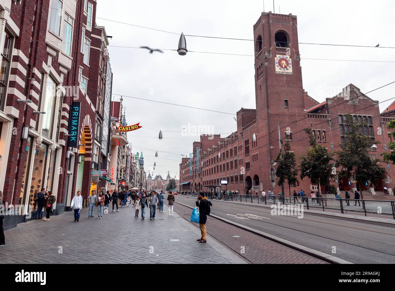 Amsterdam, NL - October 10, 2021: Exterior view of Beurs van Berlage ...