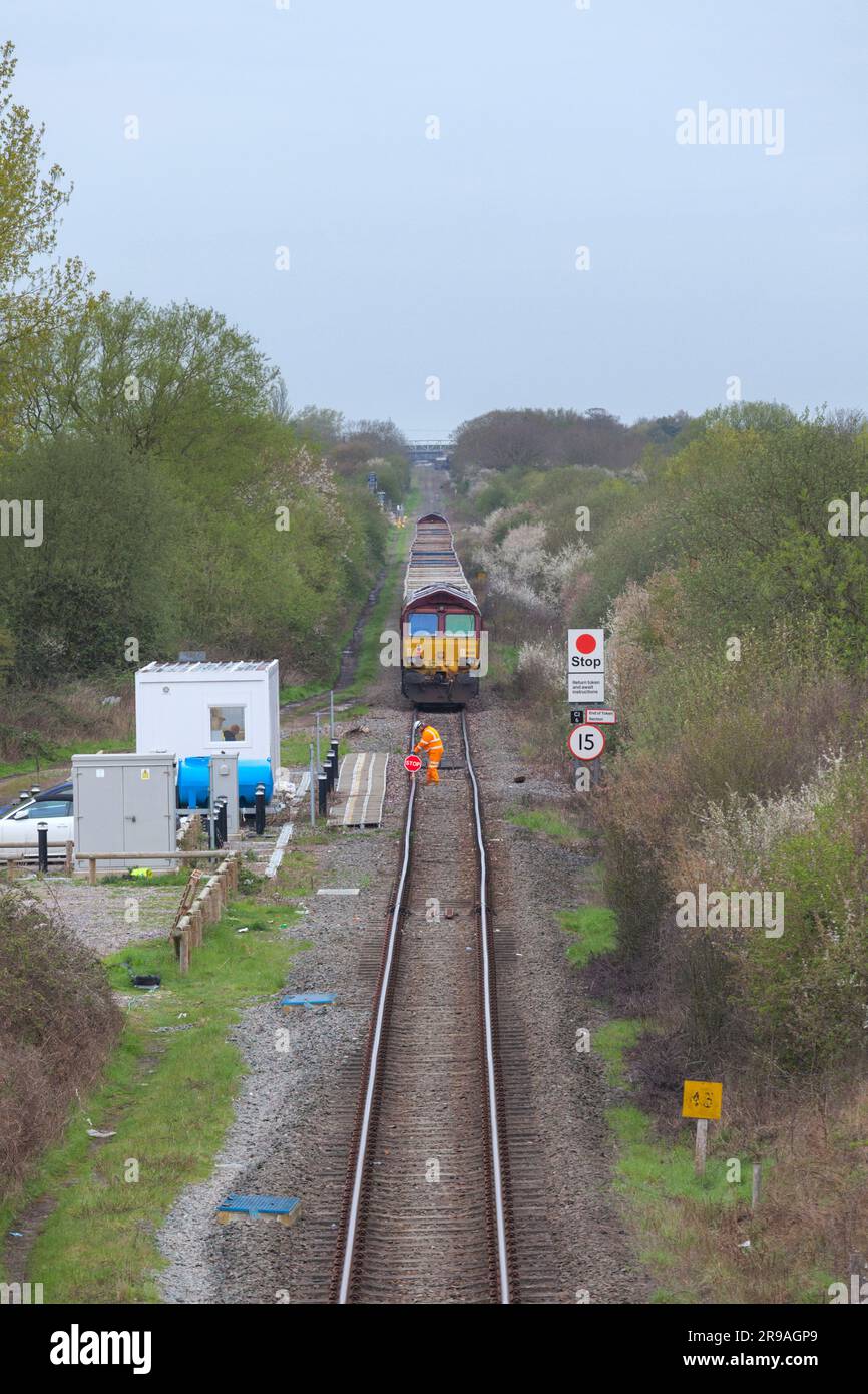 Quainton railhead (HS2 aggregate terminal) another trainload of ...