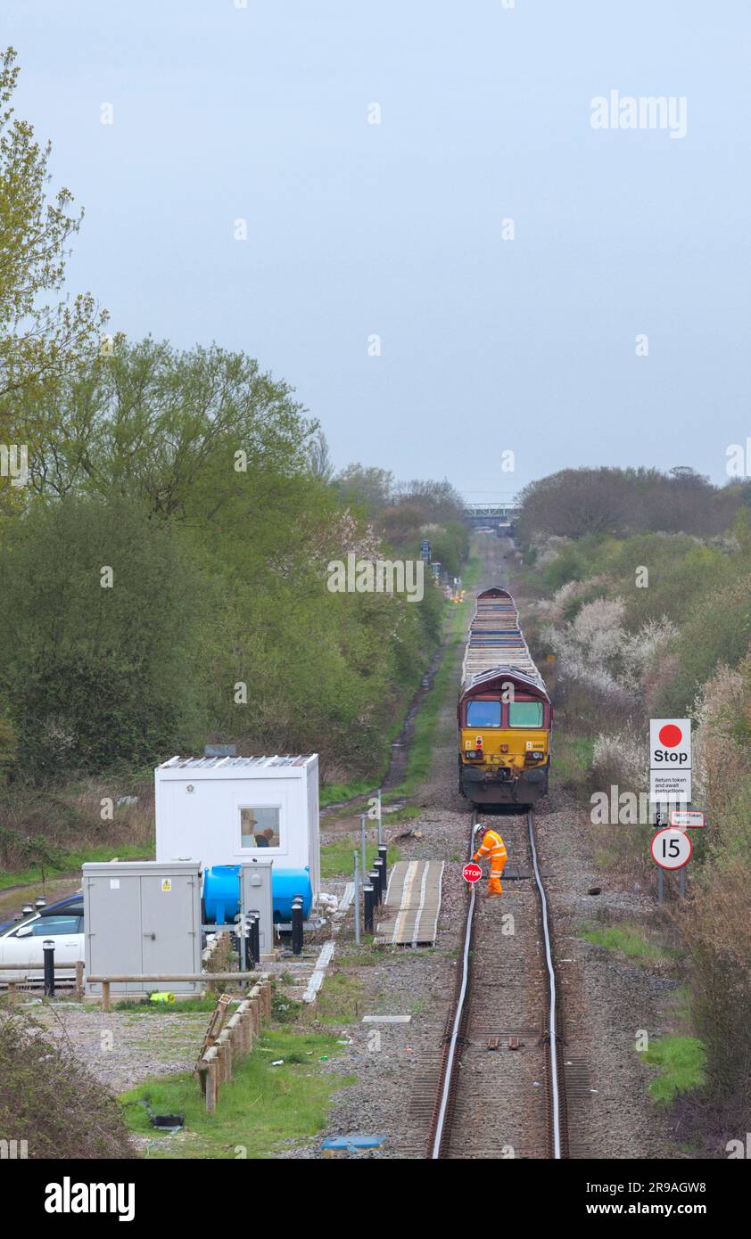 Quainton railhead (HS2 aggregate terminal) another trainload of ...