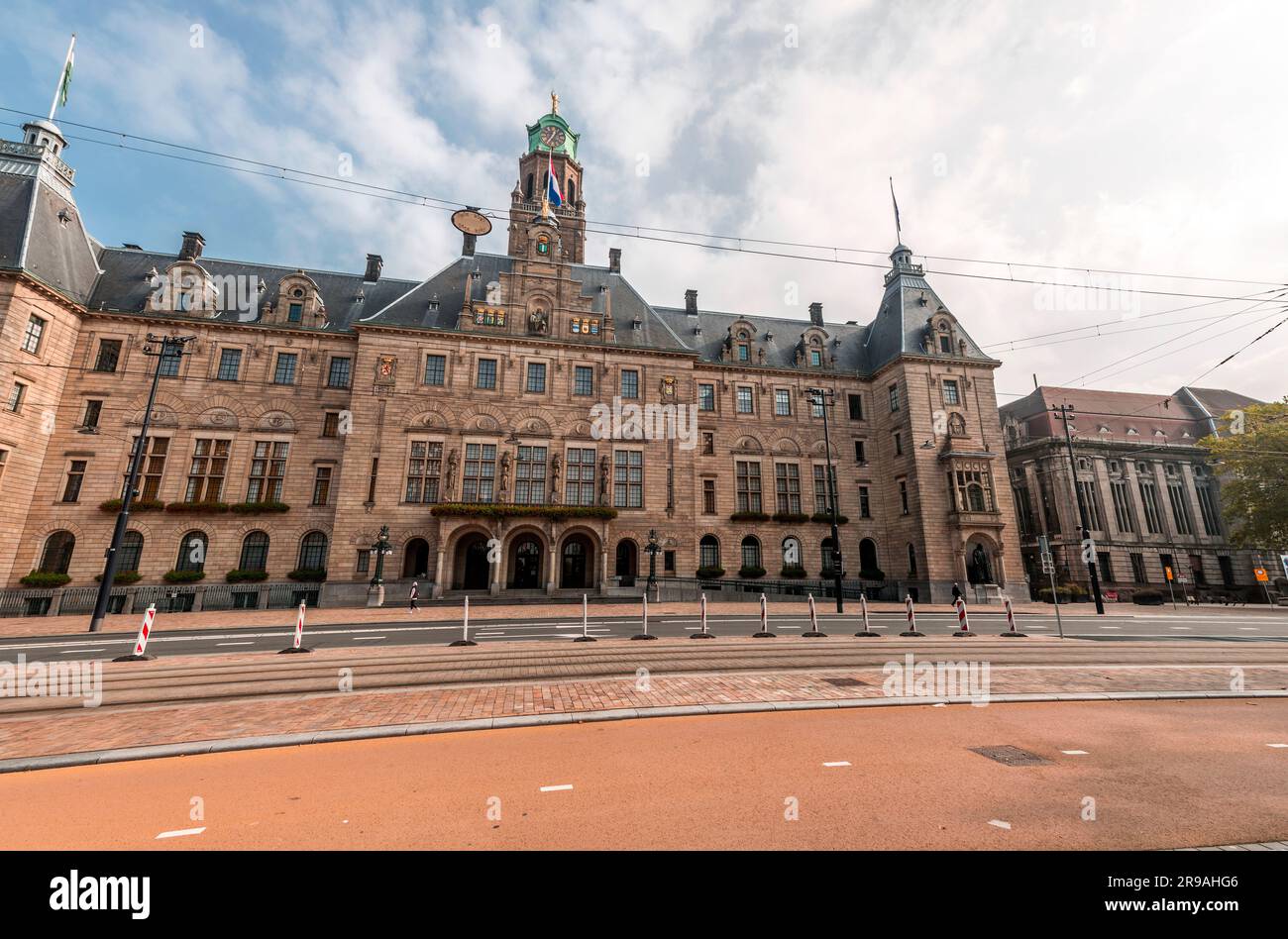 Rotterdam, NL - OCT 10, 2021: Rotterdam City Hall was built between ...