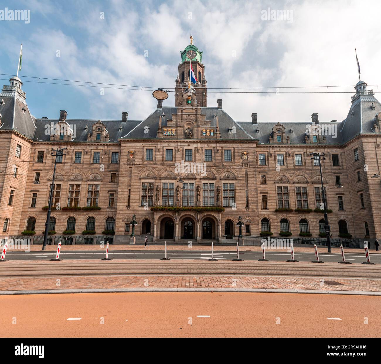 Rotterdam, NL - OCT 10, 2021: Rotterdam City Hall was built between ...