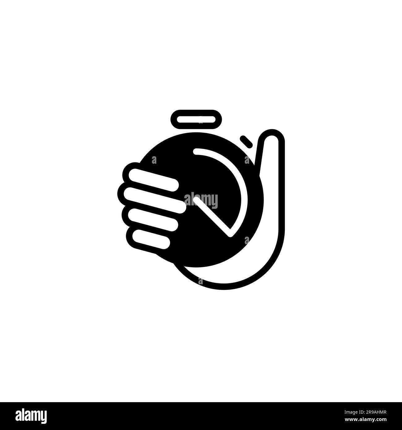 Tracking Time with a Hand Stopwatch for Efficiency Stock Vector Image ...