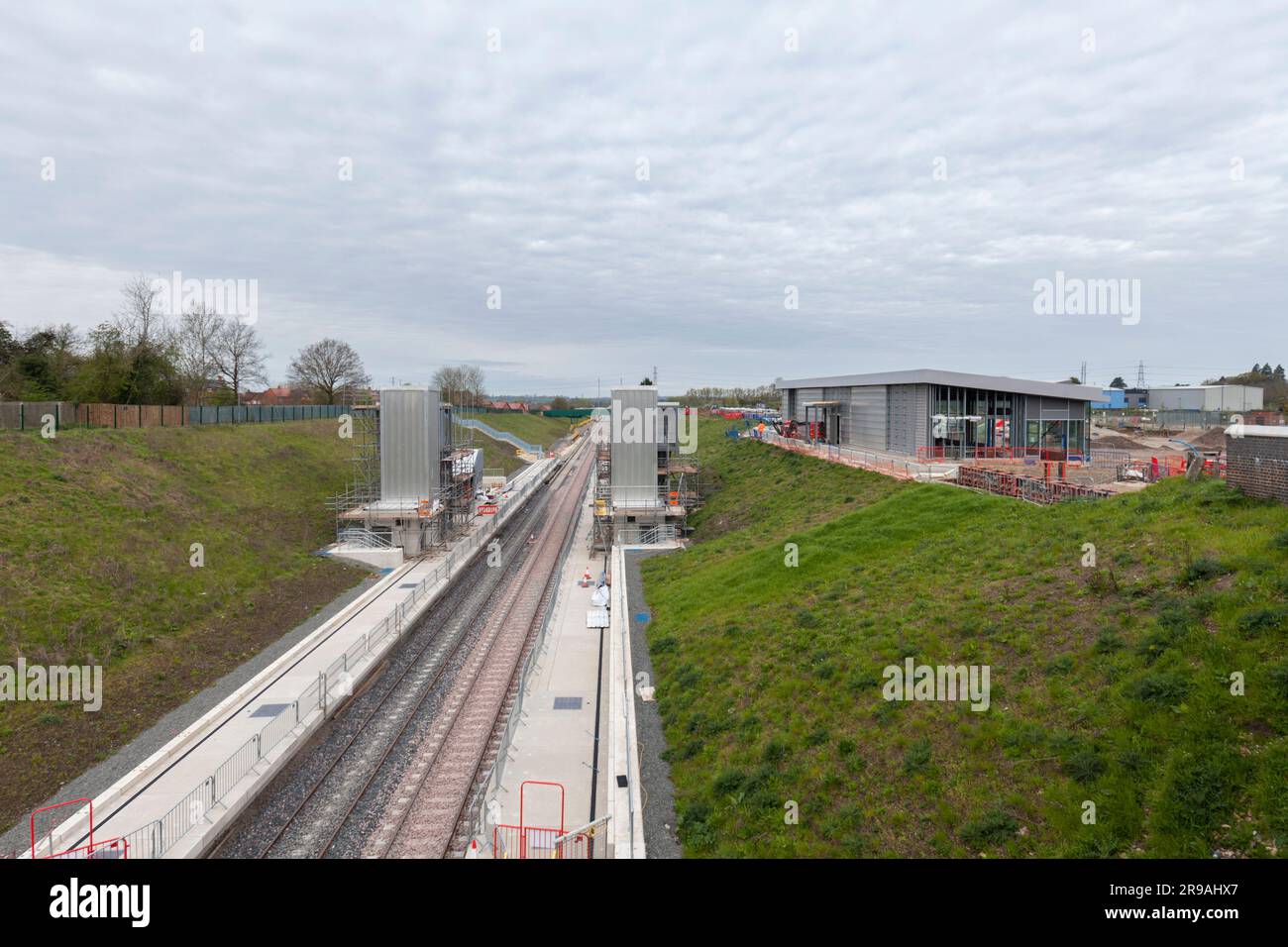 Winslow, Buckinghamshire, England (east west line) Station being built on new east west line ...