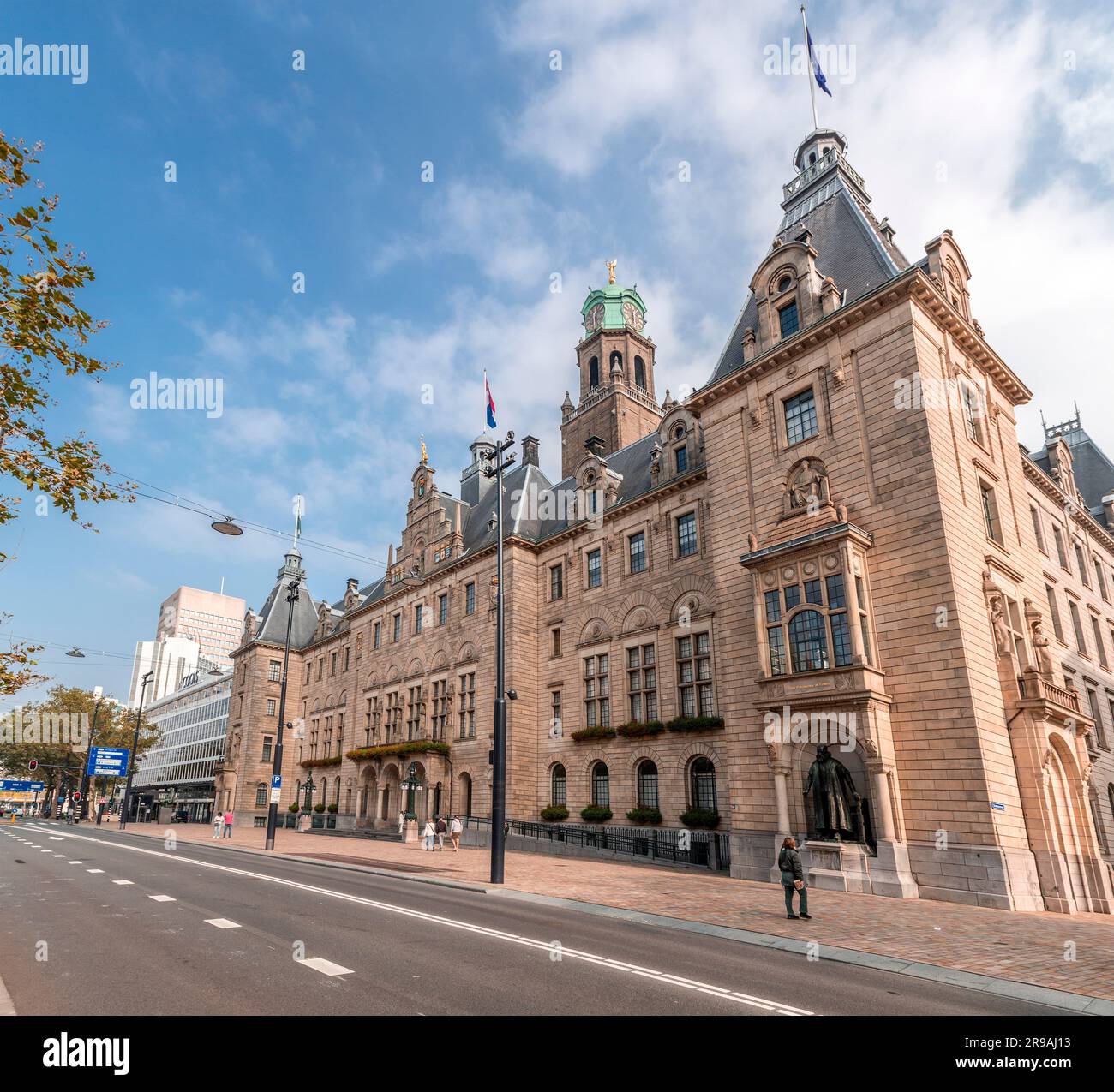 Rotterdam, NL - OCT 10, 2021: Rotterdam City Hall was built between ...