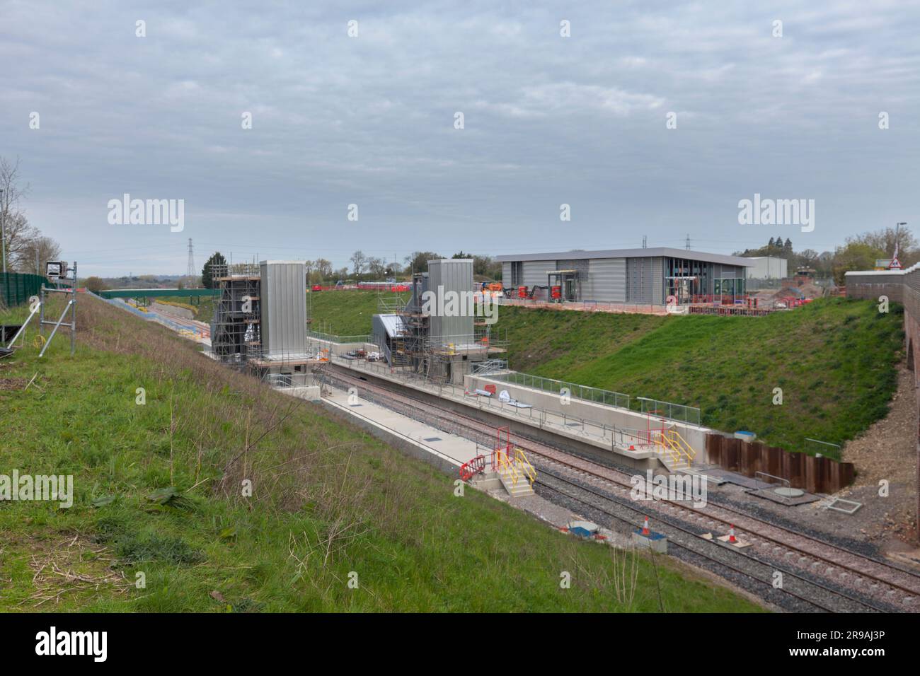 Winslow, Buckinghamshire, England (east west line) Station being built on new east west line ...