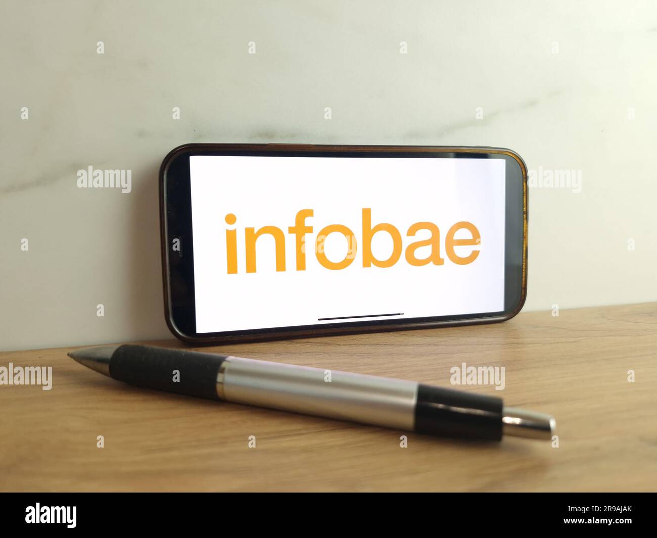 Konskie, Poland - June 24, 2023: Infobae online newspaper logo ...