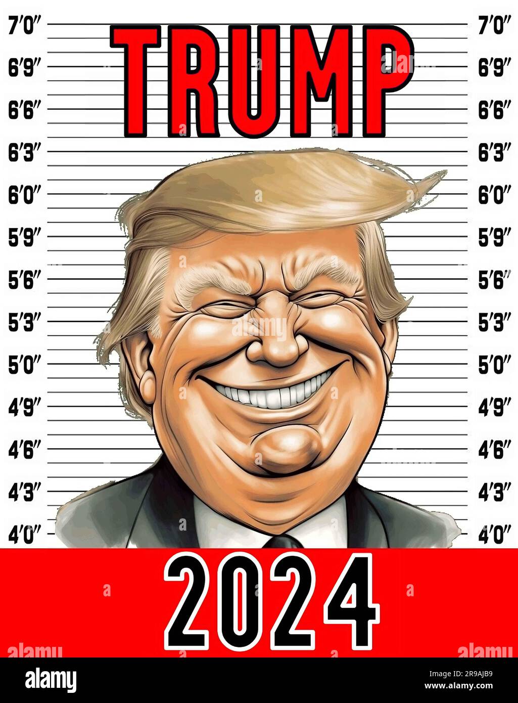 The Donald Trump, standing in front of a plain backdrop, smiling for a ...