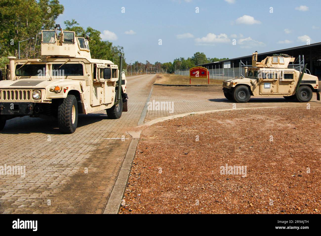 Humvees carrying drivers assigned to C Company, 524th Division ...