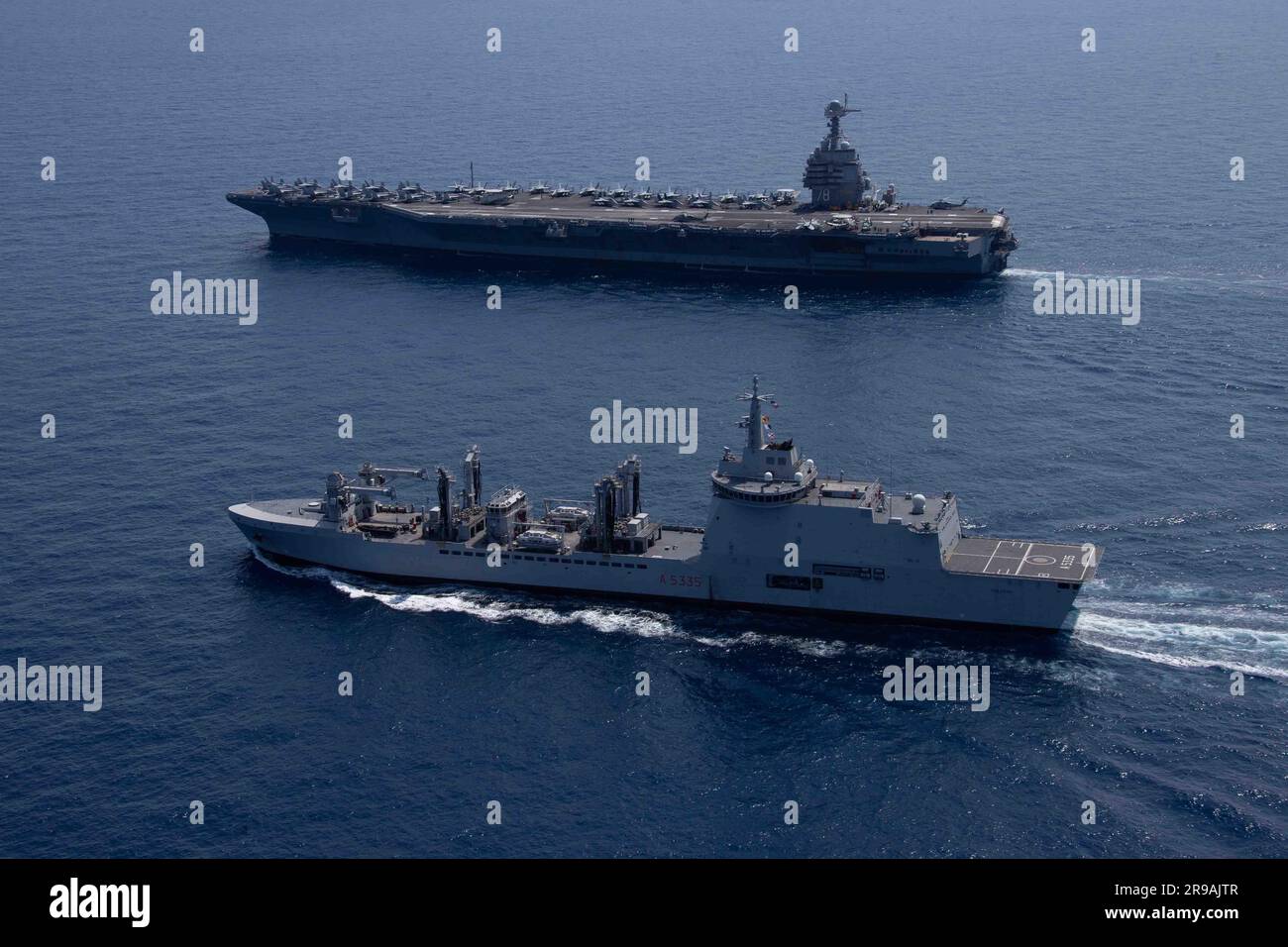 The worldÕs largest aircraft carrier USS Gerald R. Ford (CVN 78) steams ...