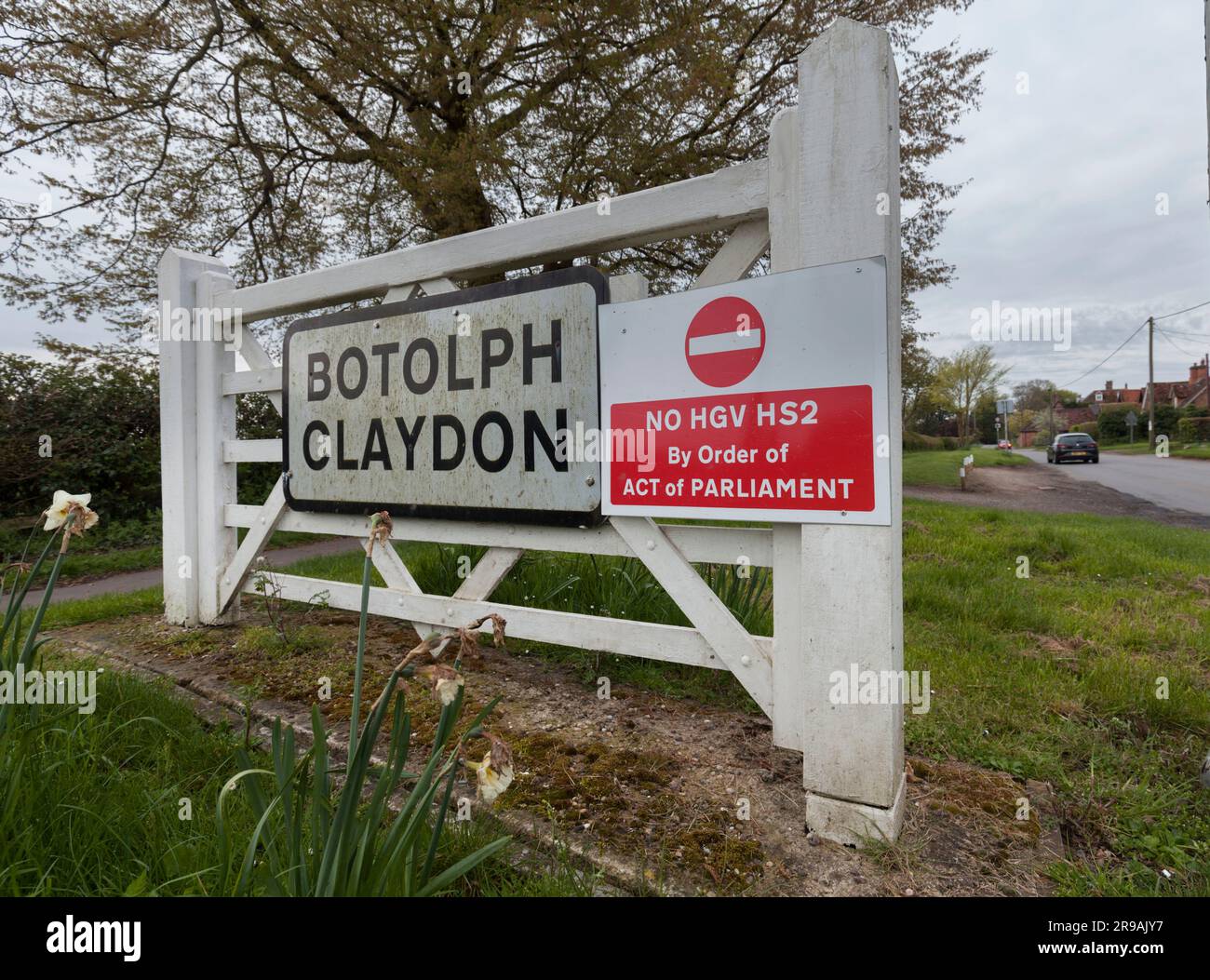 Botolph Claydon Buckinghamshire Sign warning no high speed 2 ( HS2 ...