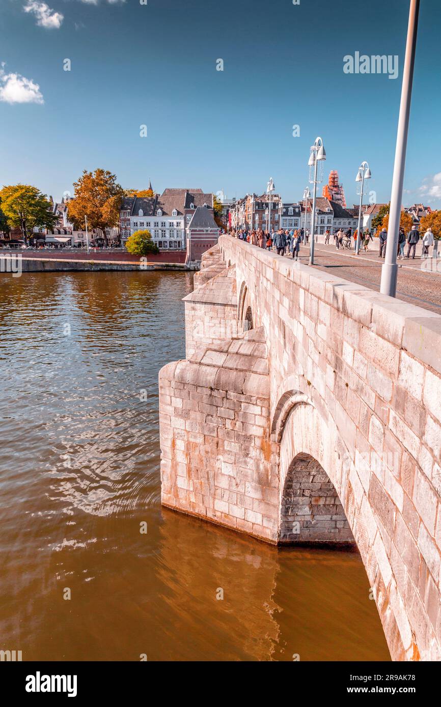 Maastricht, Holland - October 16, 2021: Sint Servaasbrug or the St ...