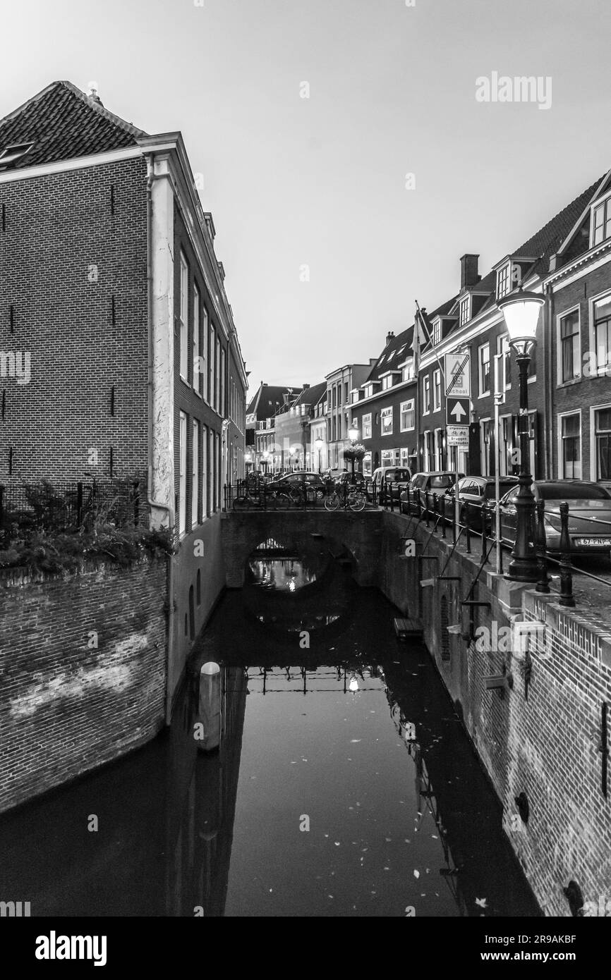 Utrecht, NL - OCT 9, 2021: Traditional Dutch buildings and street view ...