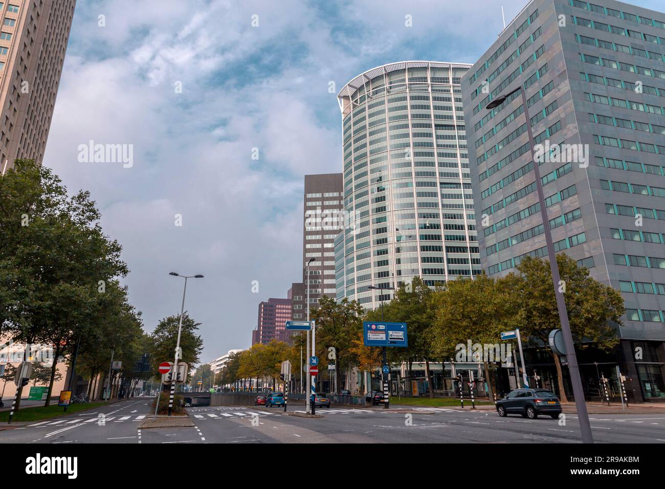 Rotterdam, NL - OCT 10, 2021: Street view and modern architecture with ...