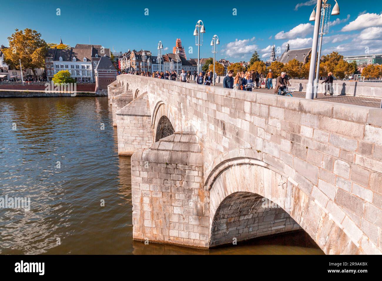 Maastricht, Holland - October 16, 2021: Sint Servaasbrug or the St ...