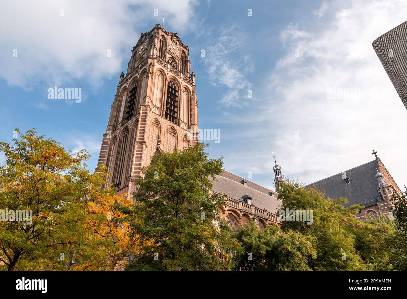 Exterior view of the Grote of Sint-Laurenskerk, a Protestant church and ...
