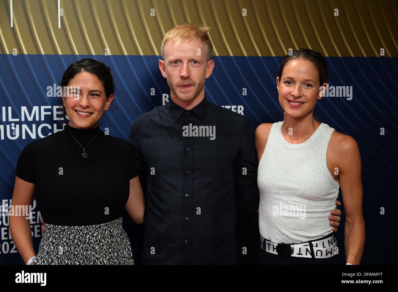 Munich, Germany. 25th June, 2023. Actors Amanda da Gloria, (l-r) David ...