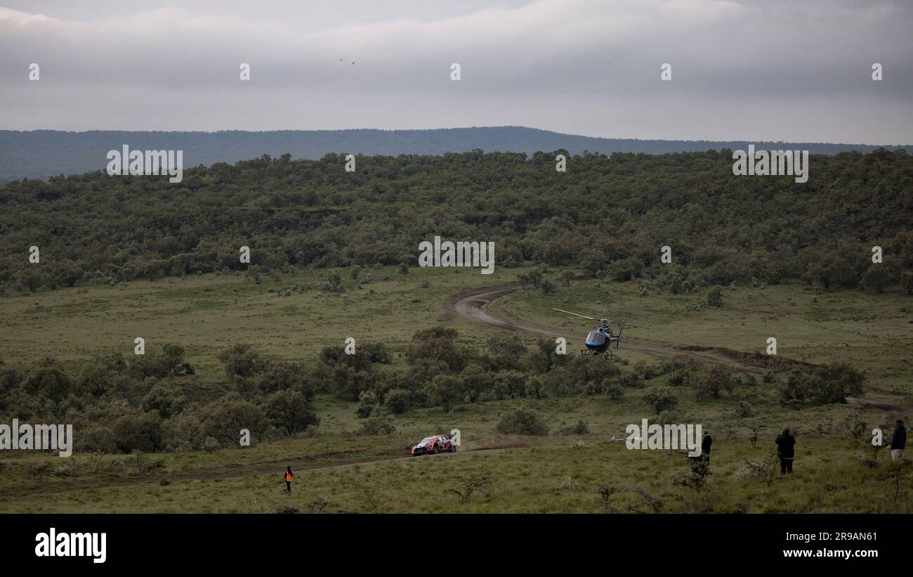 Naivasha, Kenya. 25th June, 2023. Dani Sordo (Esp) Carrera Candido (Esp ...