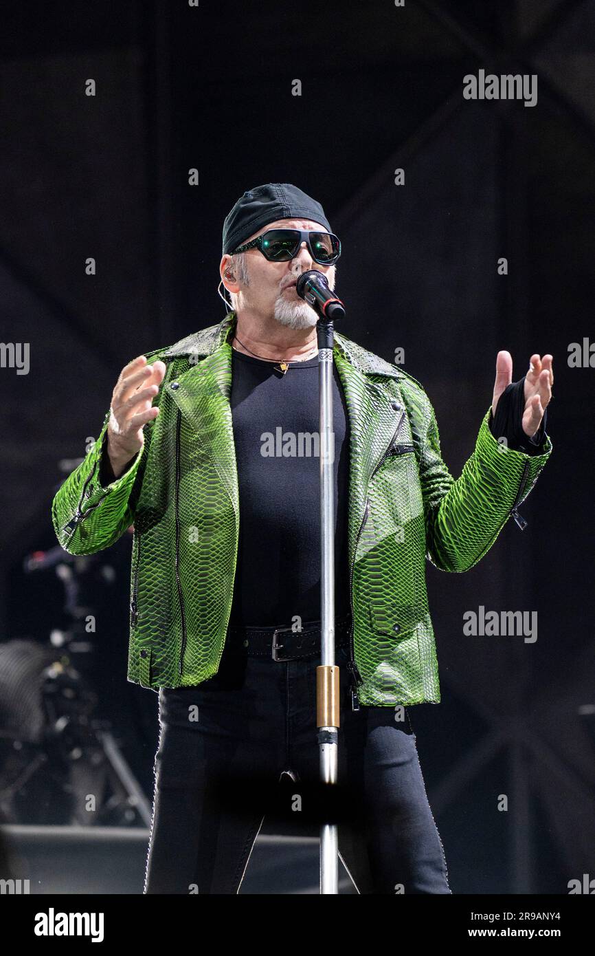 The Italian singer-songwriter Vasco Rossi performs live on stage at ...