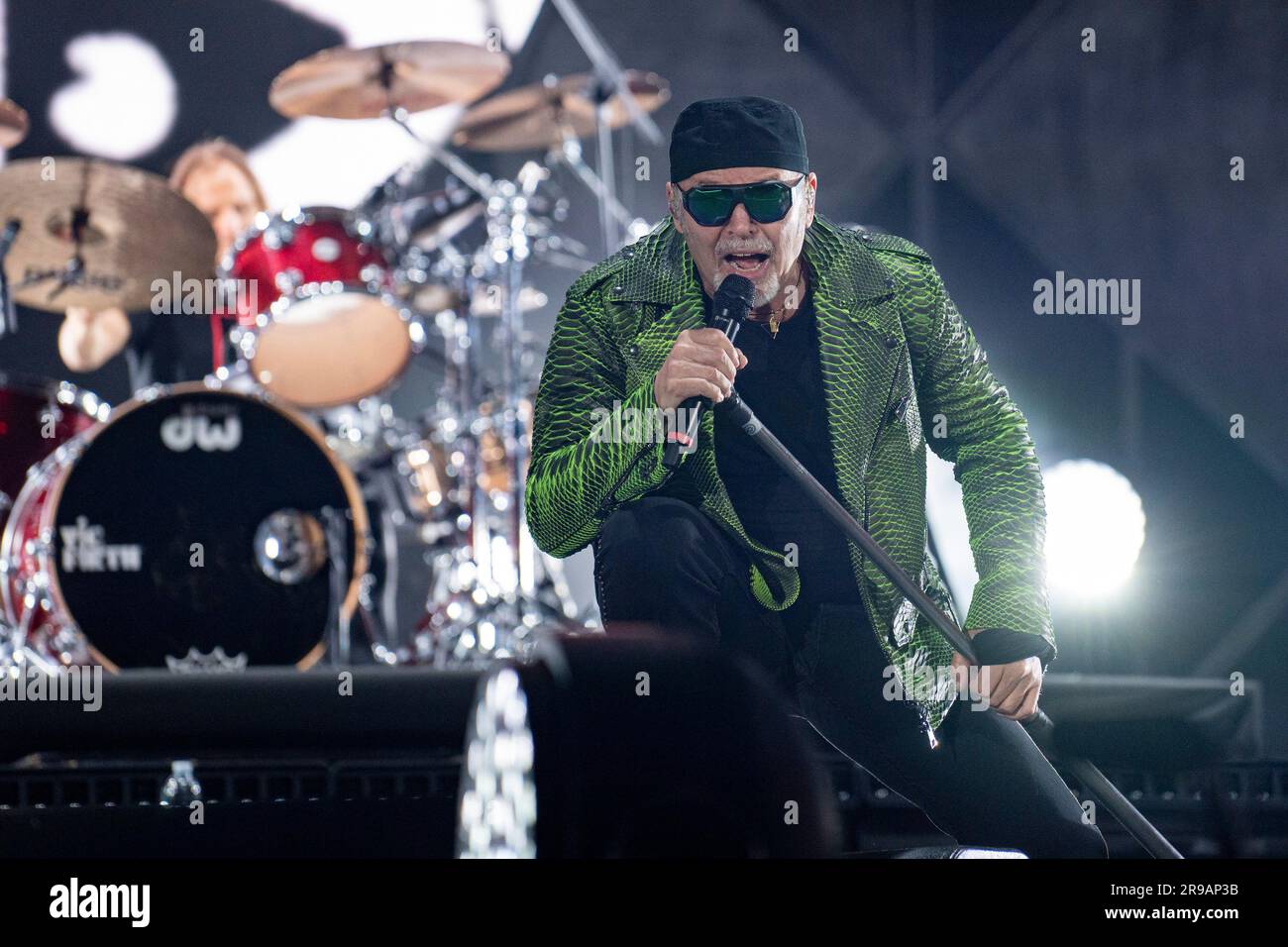 The Italian singer-songwriter Vasco Rossi performs live on stage at ...