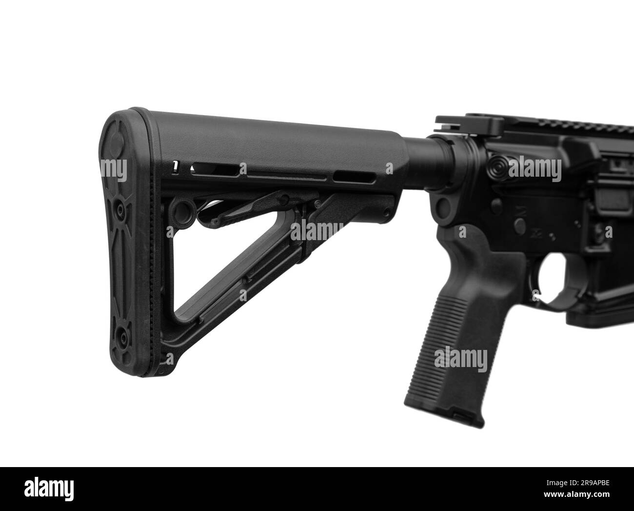 Modern automatic rifle isolated on white background. Weapons for police ...