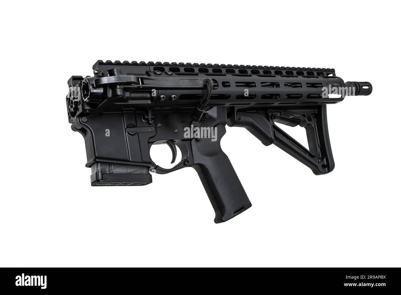 Modern automatic rifle isolated on white background. Weapons for police ...