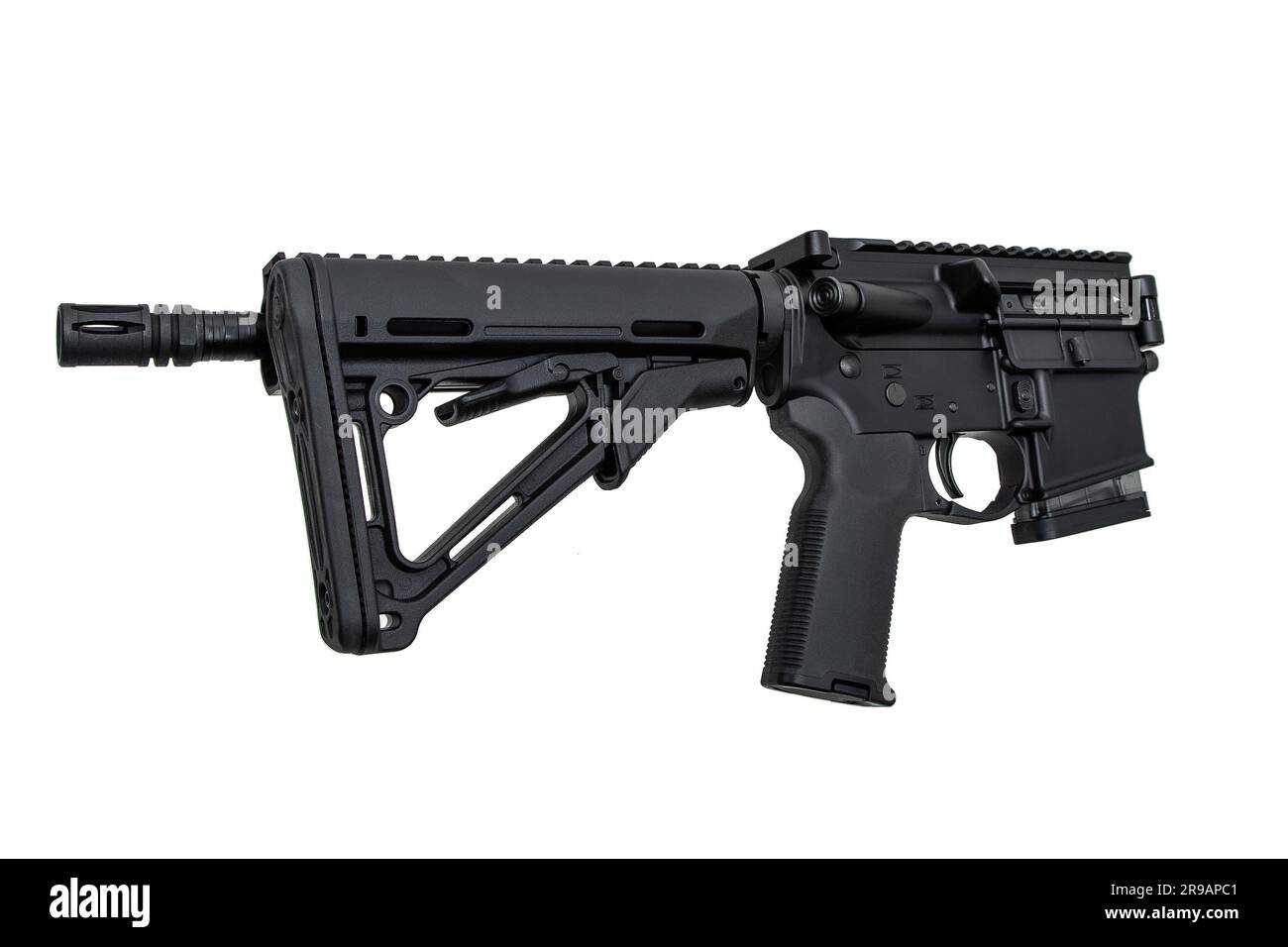 Modern automatic rifle isolated on white background. Weapons for police ...