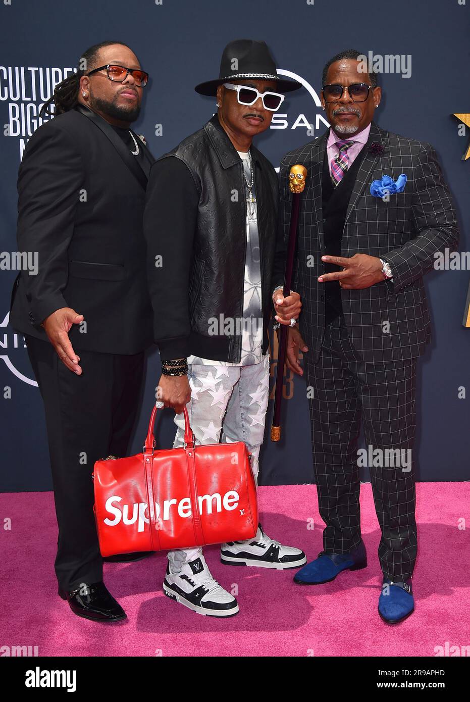 Wonder Mike, from left, Hen Dogg and Master Gee of The Sugarhill Gang ...