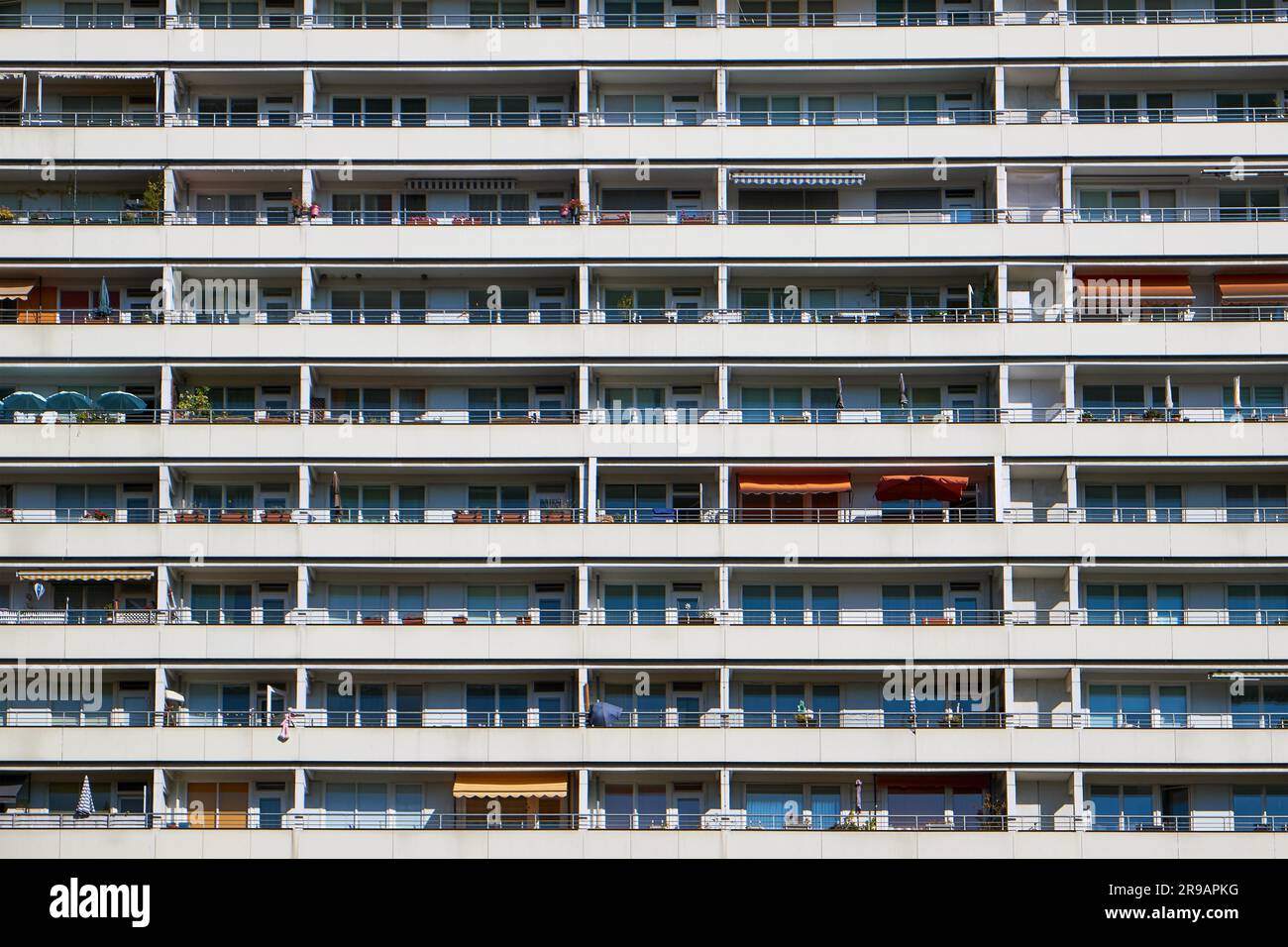 Facade of a social housing building in Berlin, Germany Stock Photo - Alamy