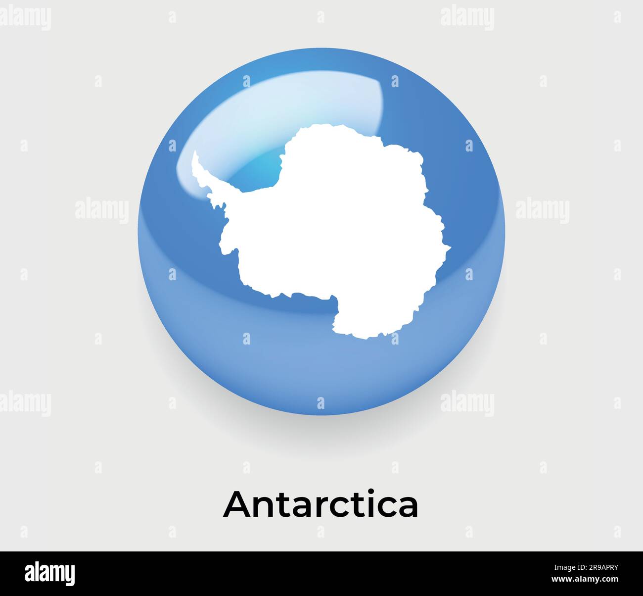 Antarctica glossy flag bubble circle round shape icon vector illustration glass Stock Vector ...