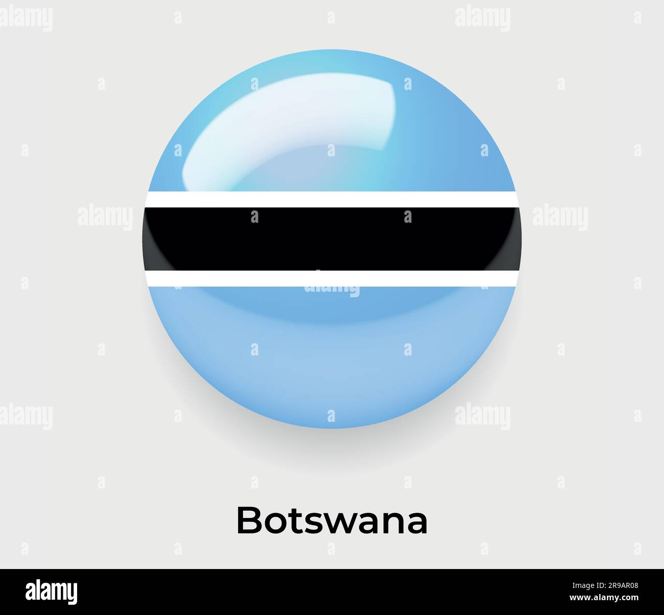 Round flag of botswana hi-res stock photography and images - Alamy