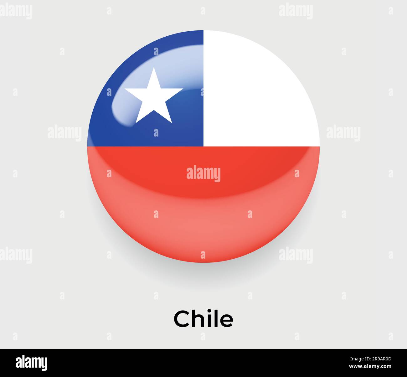 Chile glossy flag bubble circle round shape icon vector illustration glass Stock Vector Image ...