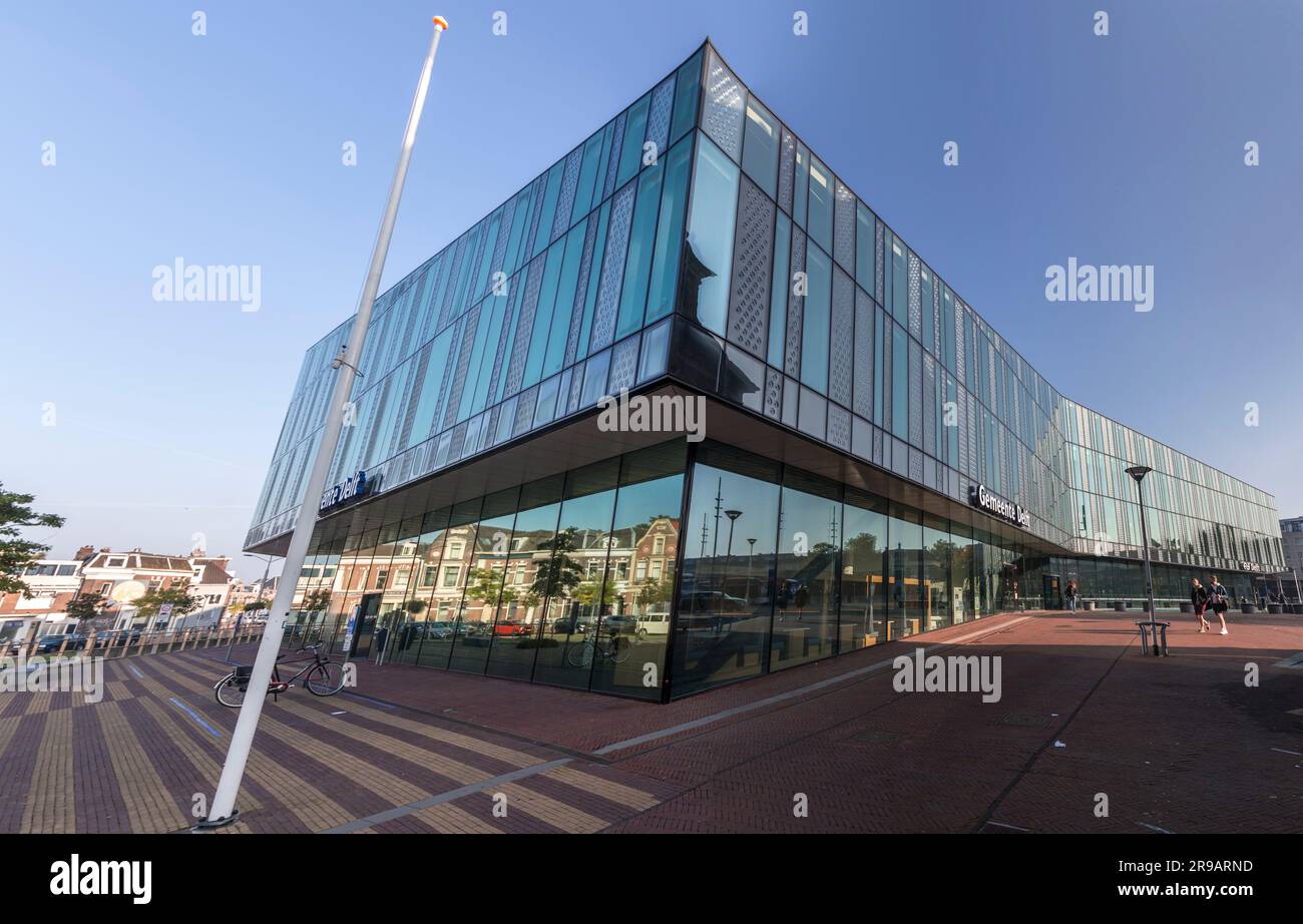 Delft, NL - October 9, 2021: Trains and railways at Delft Central ...