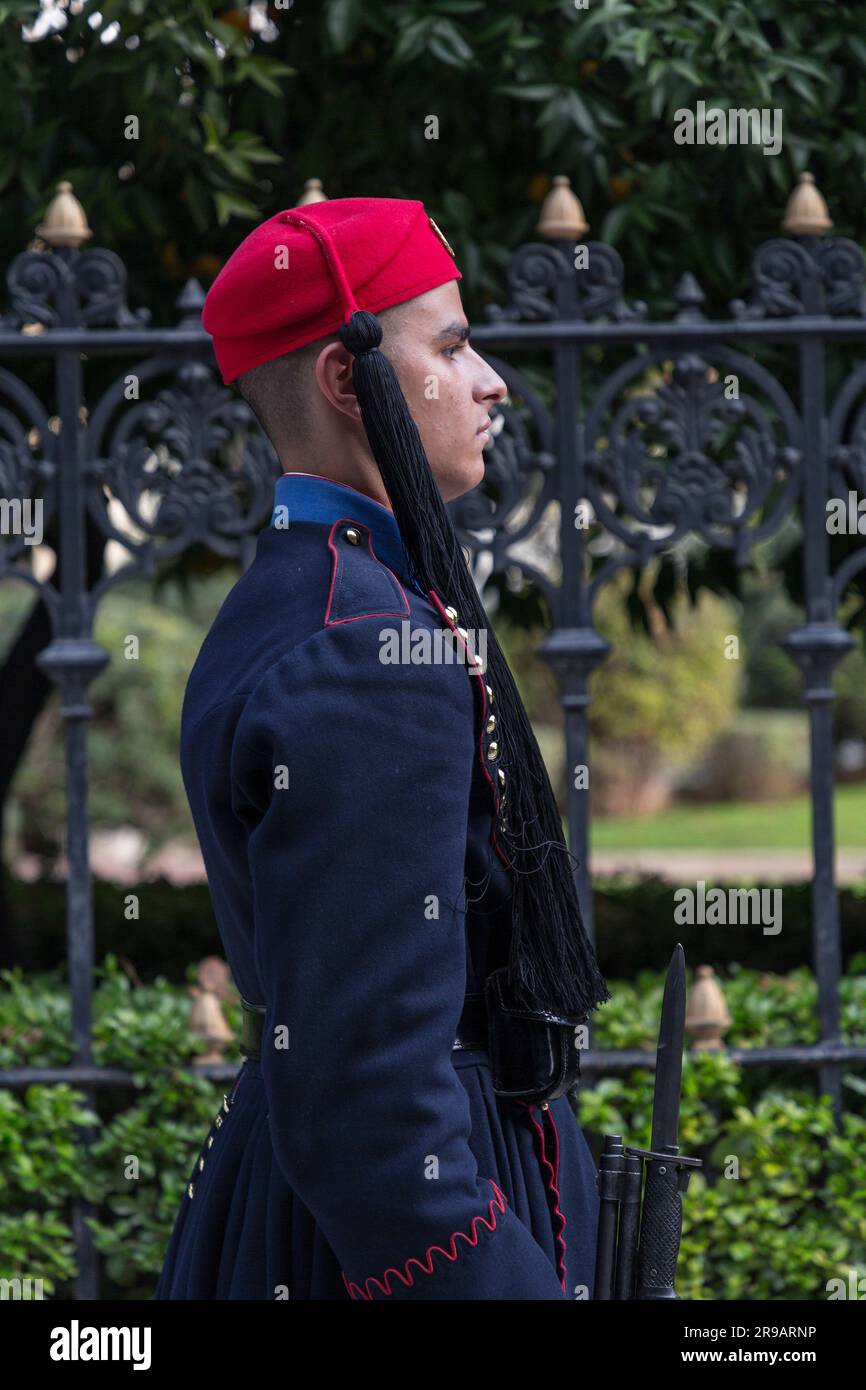 Athens, Greece - November 24, 2021: Young Evzones in training at the ...