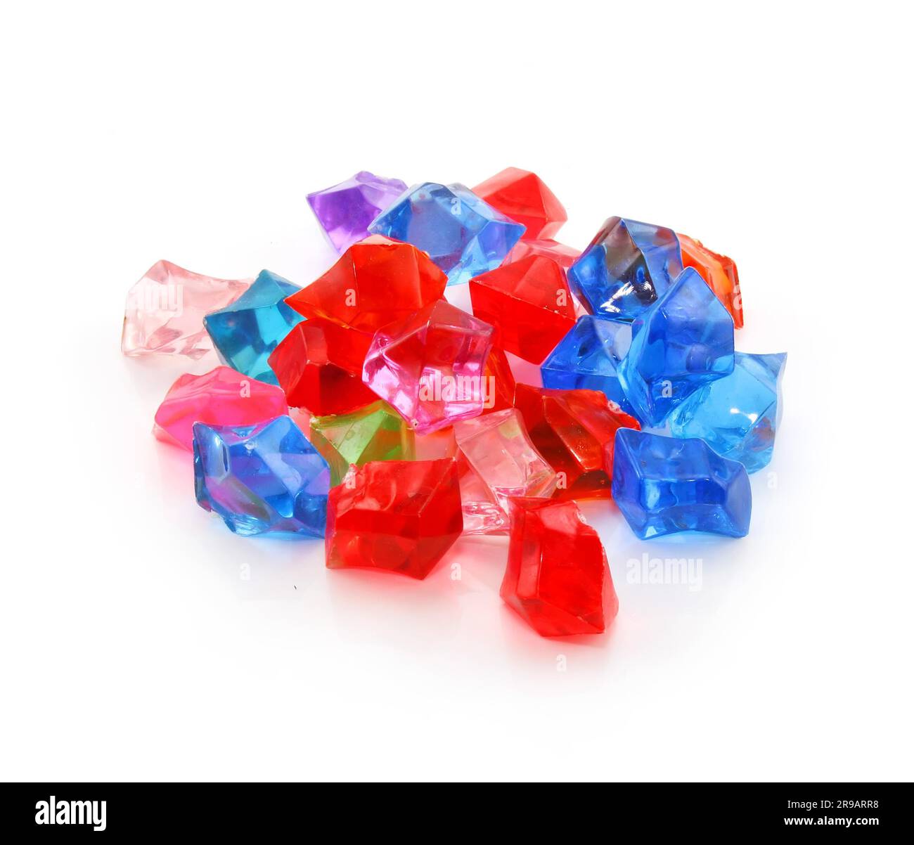 Colored assorted gemstones isolated on a white background Stock Photo ...