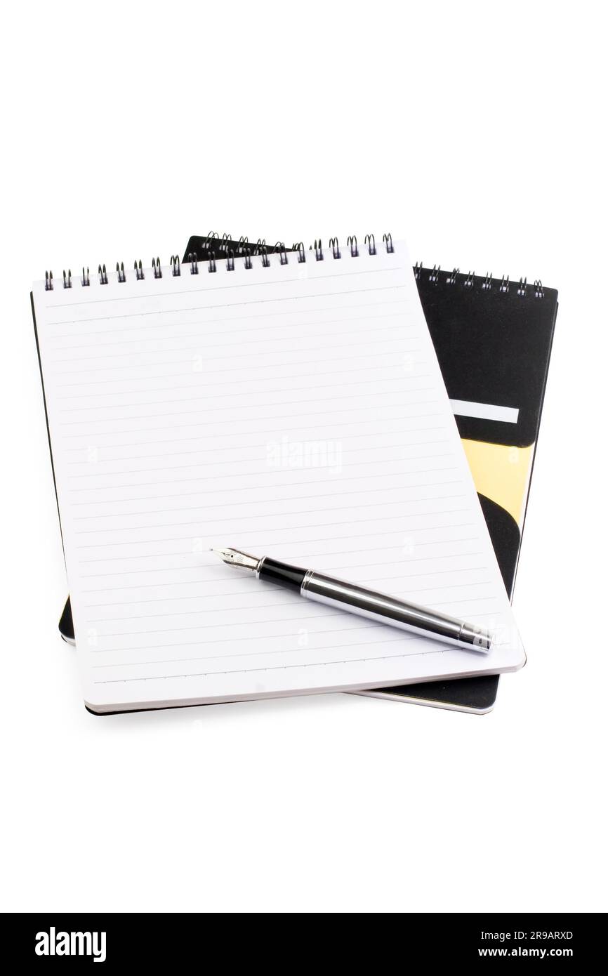 A steno notebook and a fountain pen Stock Photo - Alamy