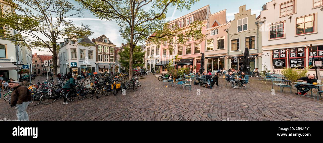 Utrecht, NL - OCT 9, 2021: Street view and traditional Dutch buildings ...