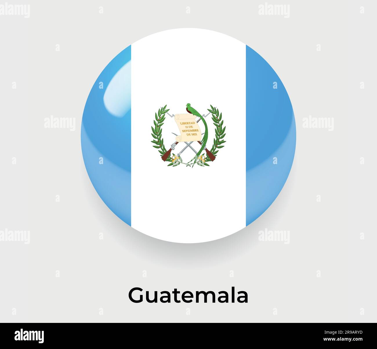 Guatemala glossy flag bubble circle round shape icon vector illustration glass Stock Vector ...