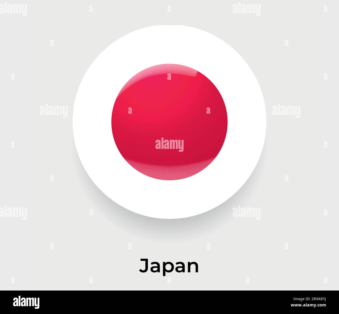 Japan glossy flag bubble circle round shape icon vector illustration glass Stock Vector Image ...