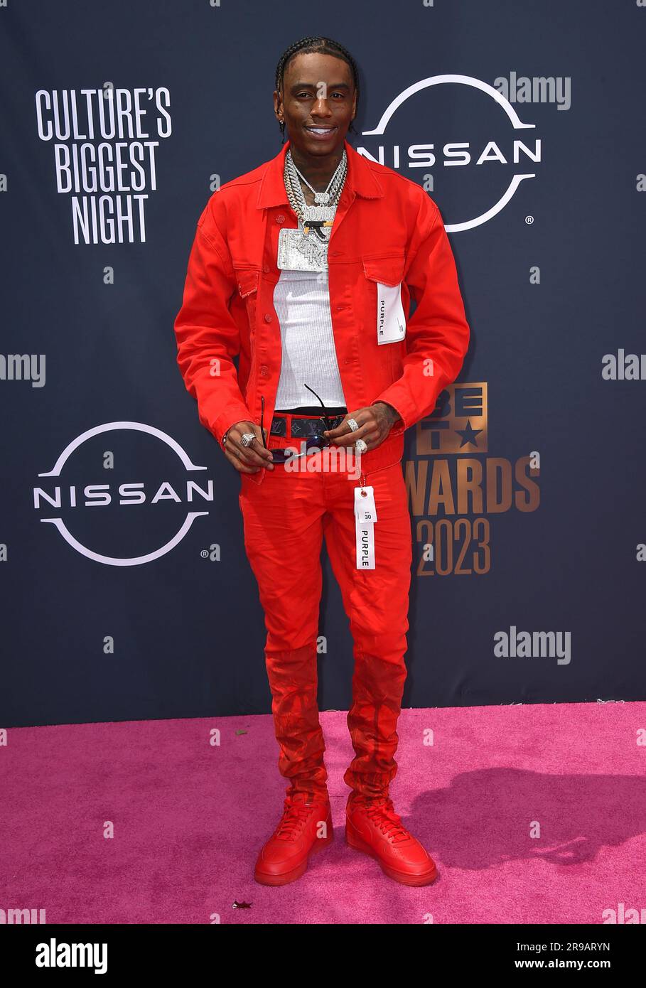 Soulja Boy arrives at the BET Awards on Sunday, June 25, 2023, at the ...